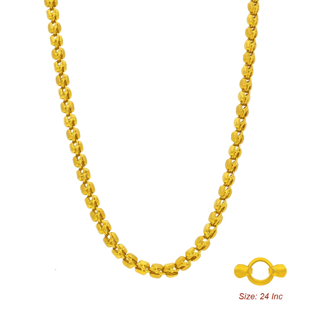 Bead Work and Spiral Gold Chain for Daily Wear