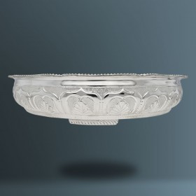 Nagas Flower Silver Plate for Pooja Articles