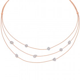 Sophisticated Rose Gold Diamond Necklace